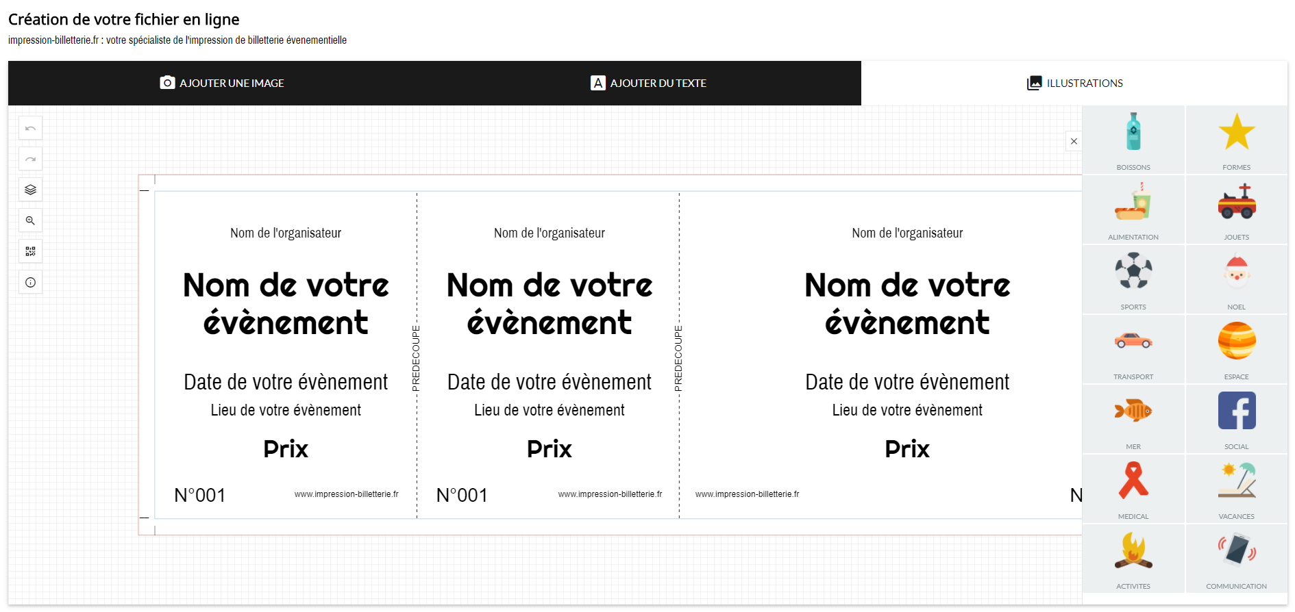 Création de votre fichier de billetterie en ligne gratuitement